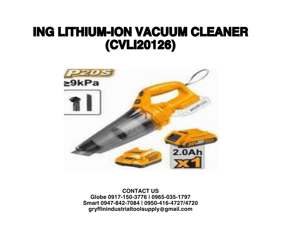 ING LITHIUM-ION VACUUM CLEANER, Commercial & Industrial, Industrial ...