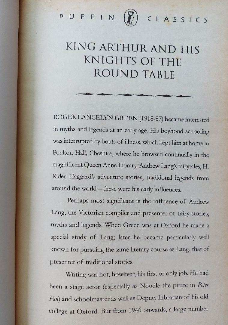 King Arthur and his knight’s of the round table by Roger Lancelyn Green ...