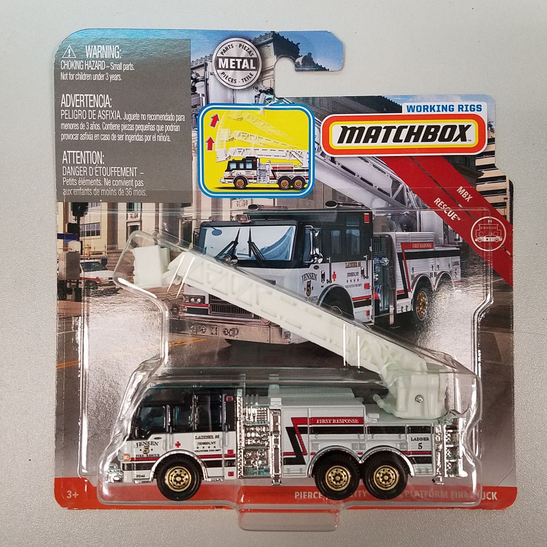 Matchbox Working Rigs Pierce Velocity Aerial Platform Fire Truck, 興趣及遊戲 ...