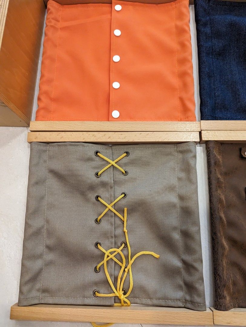 Montessori Dressing Frame, Hobbies & Toys, Toys & Games on Carousell