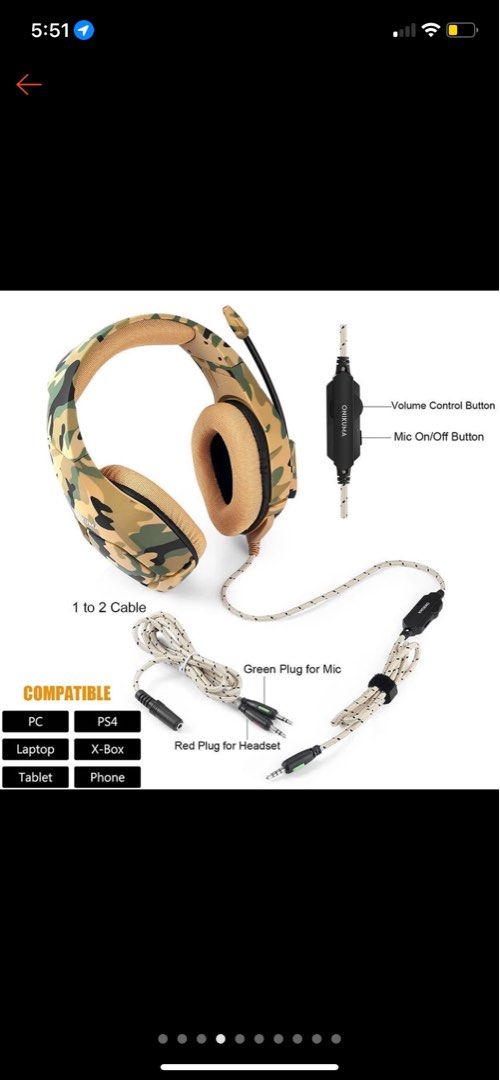 Onikuma Camo Headset, Audio, Headphones & Headsets on Carousell