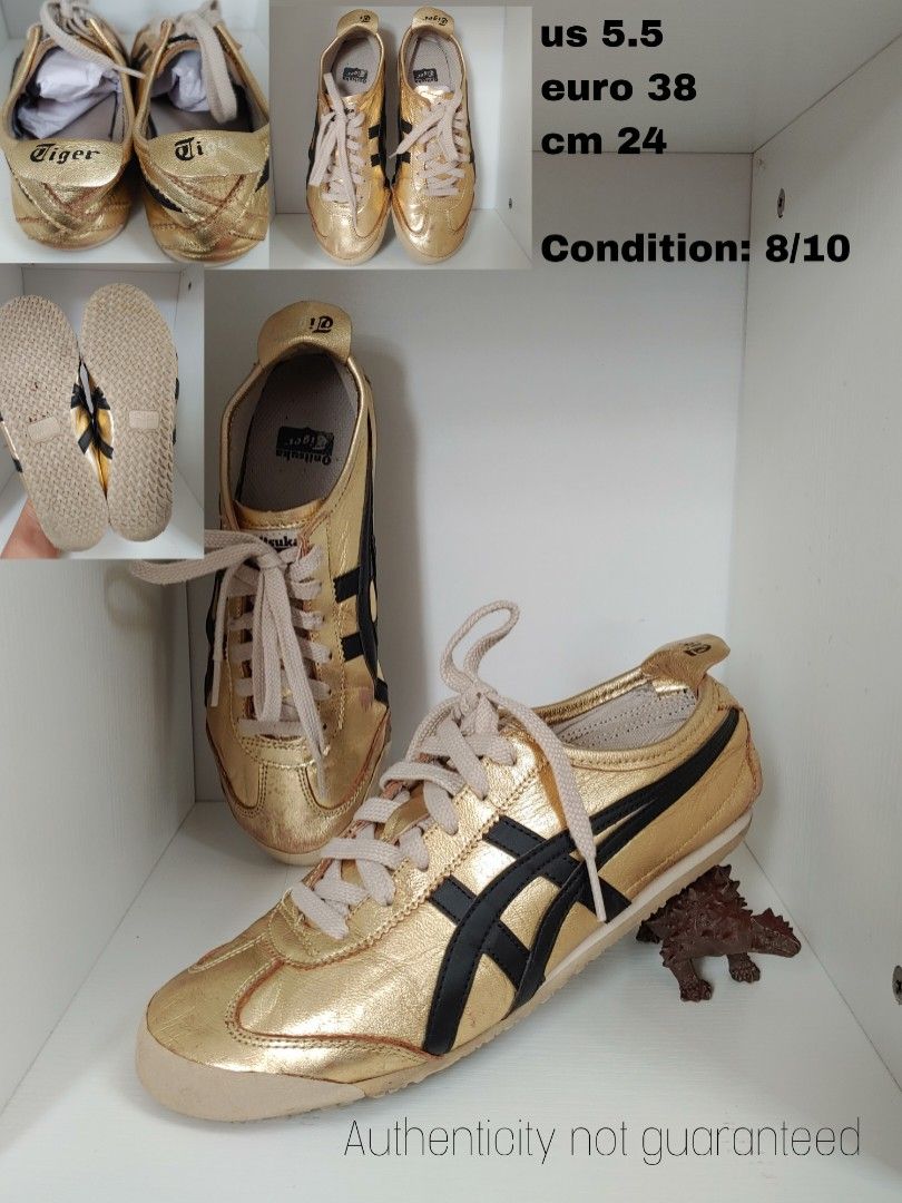 Onitsuka tiger gold/black, Women's Fashion, Footwear, Sneakers on Carousell