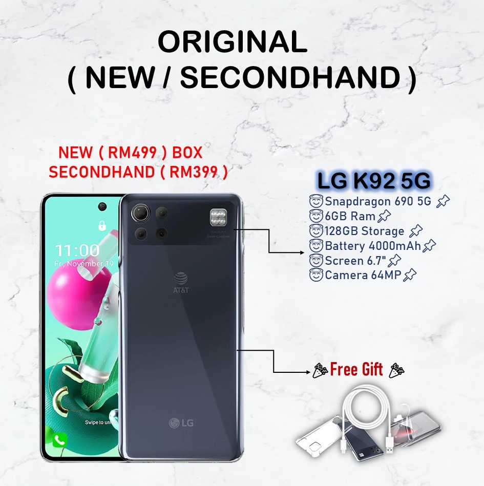 ORIGINAL LG K92 5G ( With box ) snapdragon 690 5g, Mobile Phones & Gadgets, Mobile Phones ...