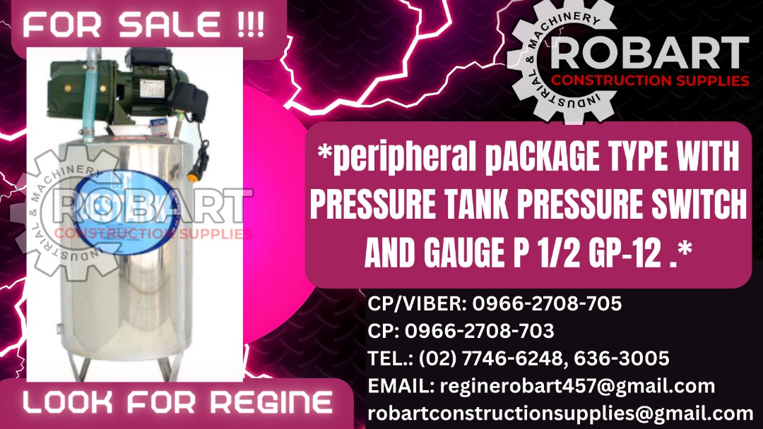 *peripheral pACKAGE TYPE WITH PRESSURE TANK PRESSURE SWITCH AND GAUGE P ...