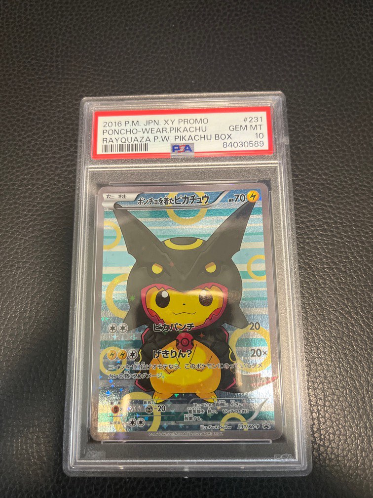 Poncho Rayquaza Pikachu PSA 10, Hobbies & Toys, Toys & Games on Carousell