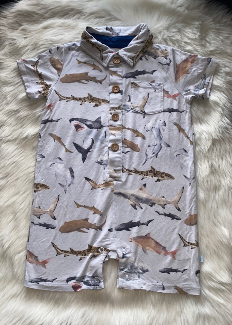 Posh Peanut Sharks Collared Jumper, Babies & Kids, Babies & Kids ...