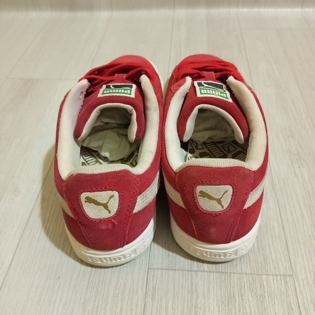 Puma Suede Clasic Red, Men's Fashion, Footwear, Sneakers on Carousell