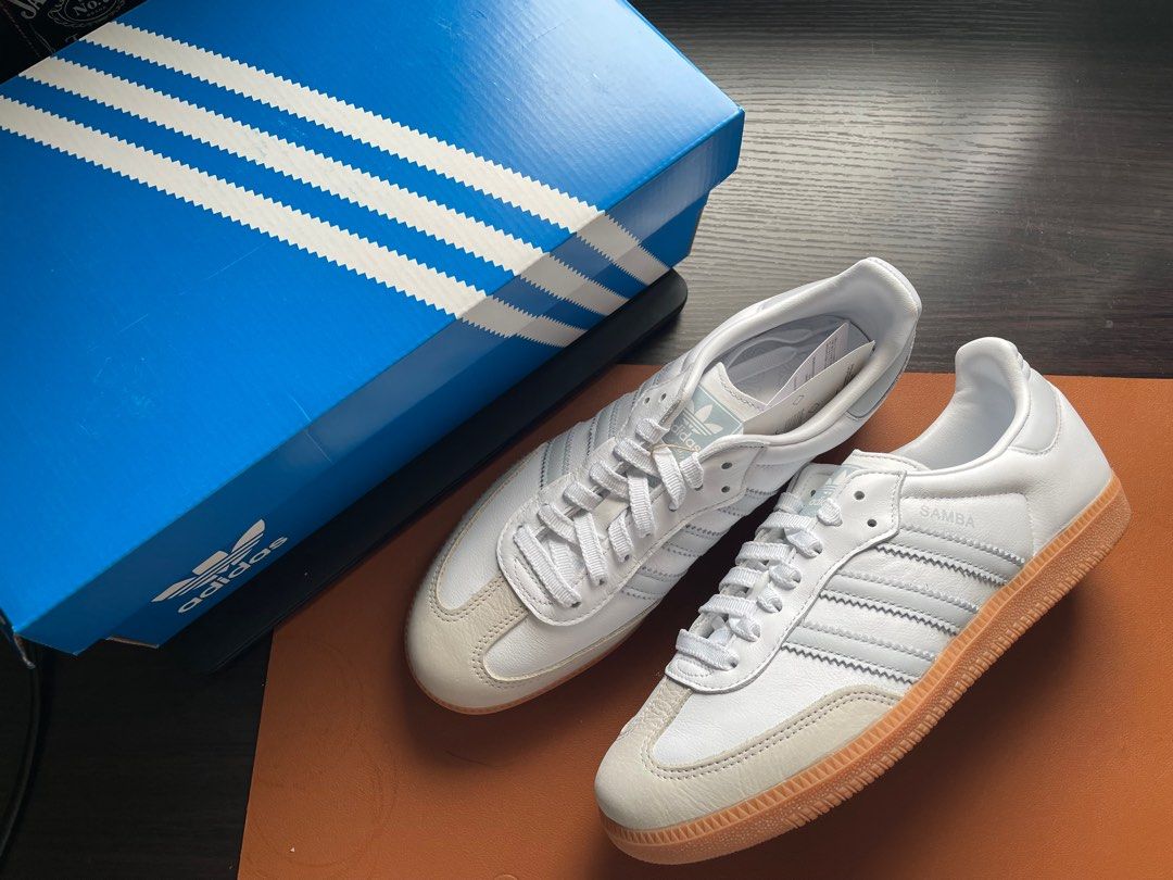 Samba OG Halo Blue, Women's Fashion, Footwear, Sneakers on Carousell