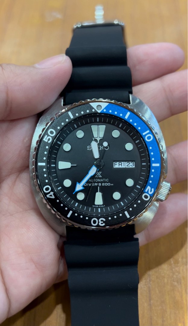 Seiko Turtle Batman Diver, Men's Fashion, Watches & Accessories ...