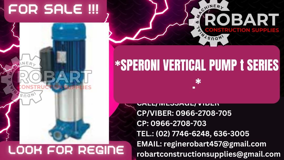 *SPERONI VERTICAL PUMP t SERIES .*, Commercial & Industrial, Construction Tools & Equipment on ...