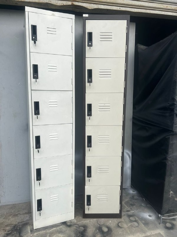 STEEL LOCKER 6 DOOR with KEY, Furniture & Home Living, Furniture ...