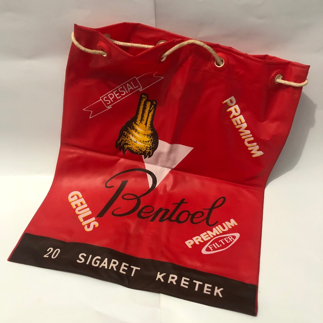 tas iklan jadul bentoel rokok, Antik, Furnitur di Carousell