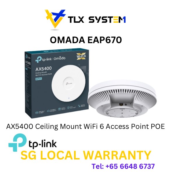 TP-Link OMADA EAP670 AX5400 Ceiling Mount WiFi 6 Access Point PoE on Carousell