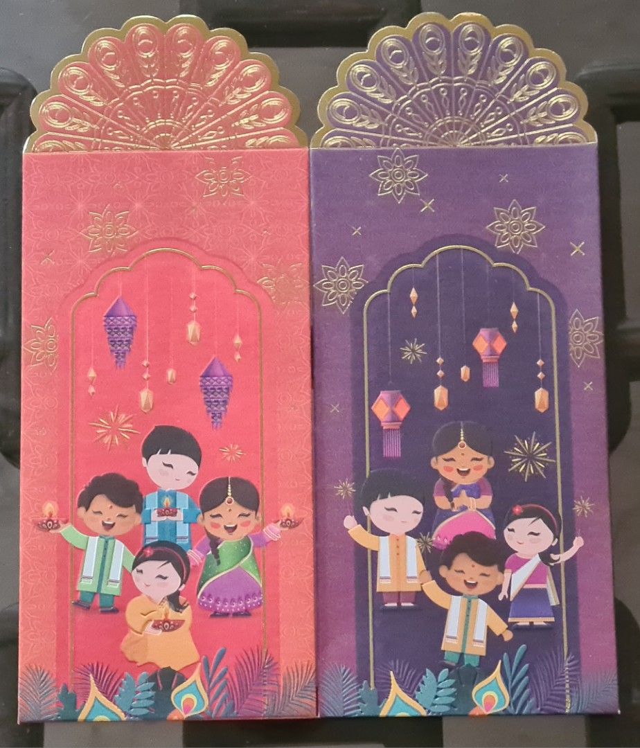8 pcs DBS 2025 & 2023 Deepavali Packet / Ang Bao Pow Pao, Hobbies ...