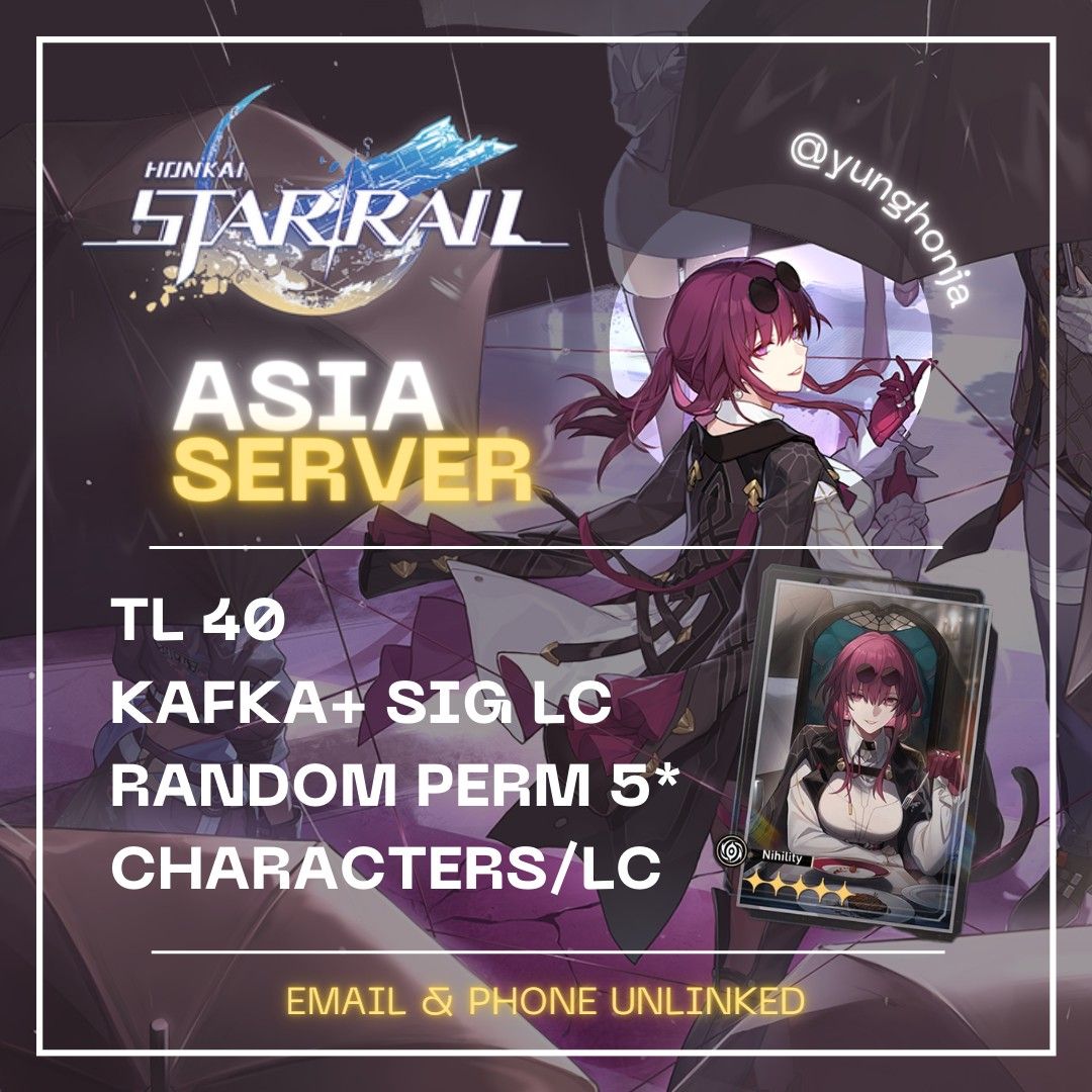 | ASIA | HONKAI STAR RAIL KAFKA + SIGNATURE LC PATIENCE IS ALL YOU NEED ...