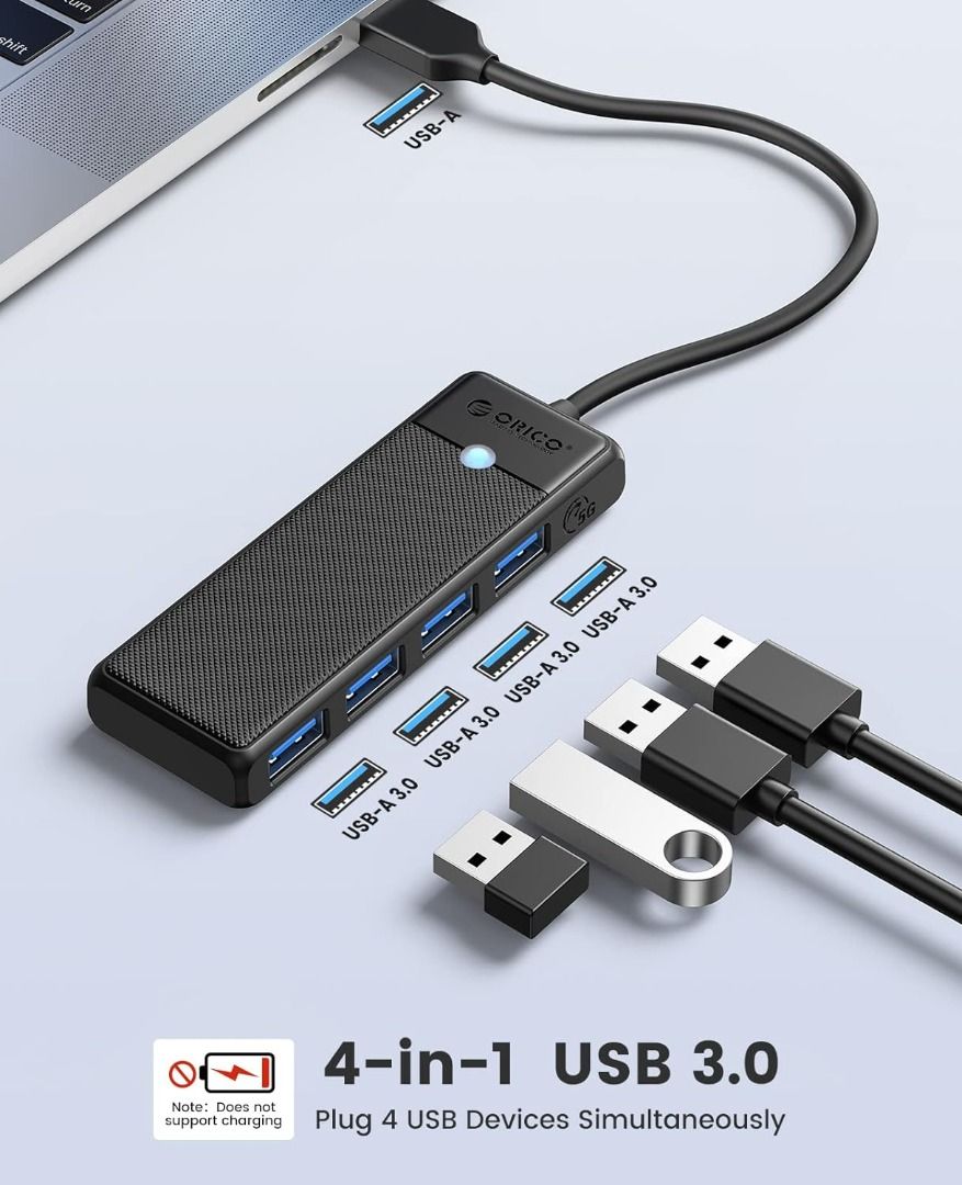 實體店鋪 (PAPW4U-U3 $85 / PW4U-U3 $85) USB 3.0 Hub, ORICO 4-Port USB Hub, Ultra Slim USB Splitter ...
