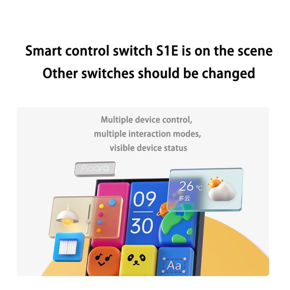 Aqara Magic Switch S1E smart Touch Control 4inch Full LED Timer ...