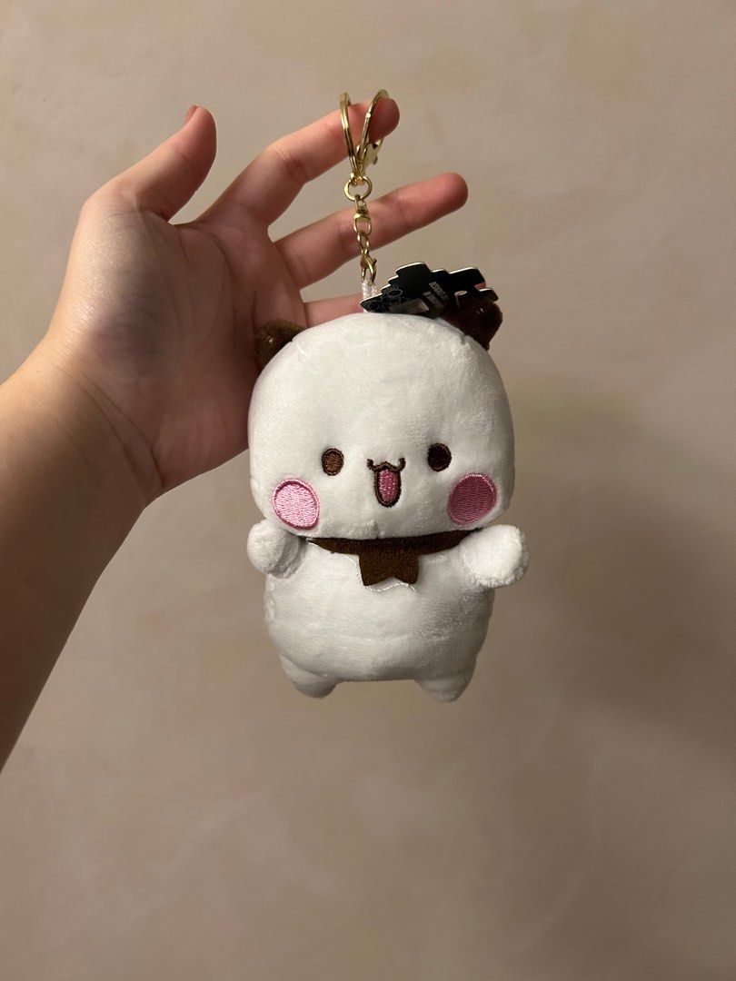 Authentic cute popular hot sticker Bubu Dudu play United PU white bear ...