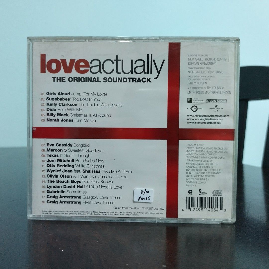 (CD) LOVE ACTUALLY - THE ORIGINAL SOUNDTRACK, Hobbies & Toys, Music ...