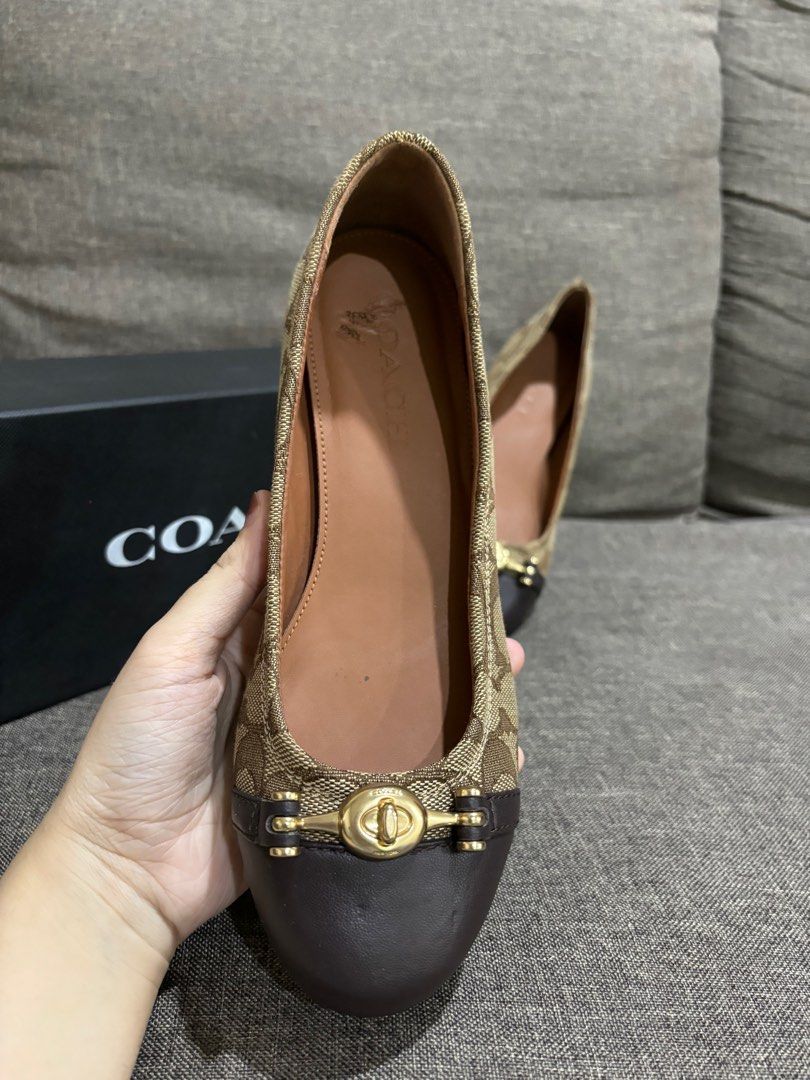 Authentic Coach Ballet Shoes, Luxury, Sneakers & Footwear on Carousell