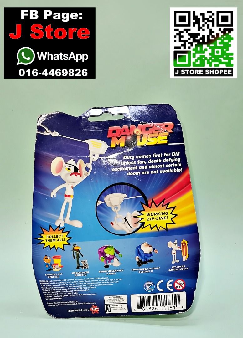 Danger Mouse Zip-Line action figure ( J Store ), Hobbies & Toys, Toys ...