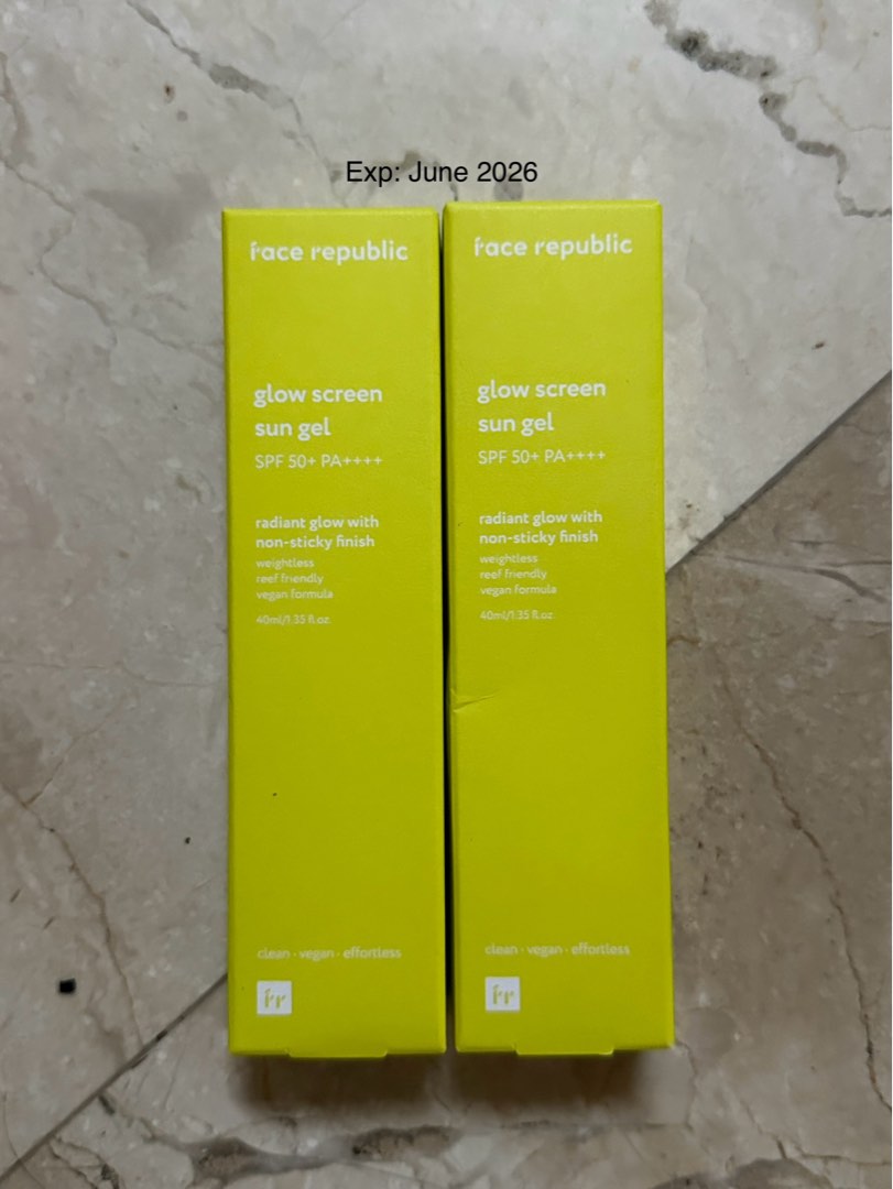 Face Republic Glow Screen Sun Gel SPF50++, Beauty & Personal Care, Face ...