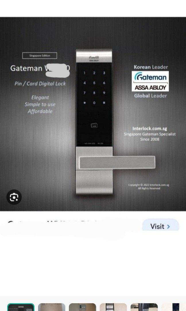 GATEMAN Digital door lock w touch screen. complete set - working ...