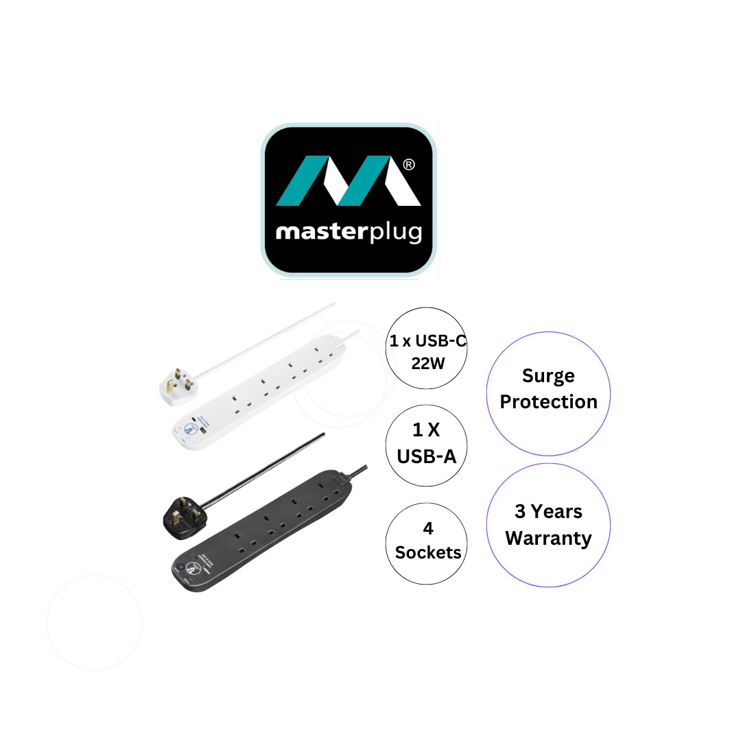 Master Plug extension sockets extension plugs with USB C port, TV ...