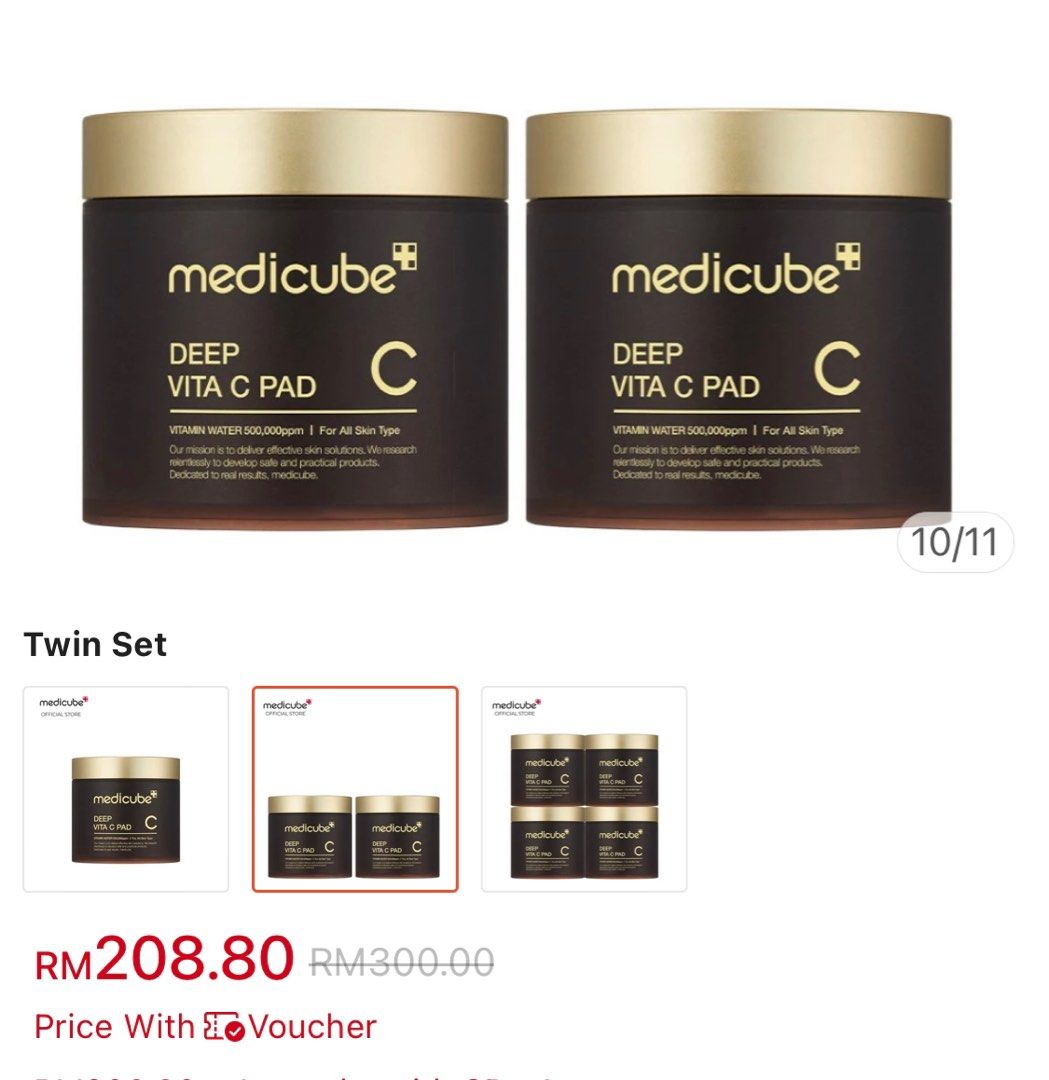 MEDICUBE DEEP VIT C BUNDLE SET, Beauty & Personal Care, Face, Face Care ...
