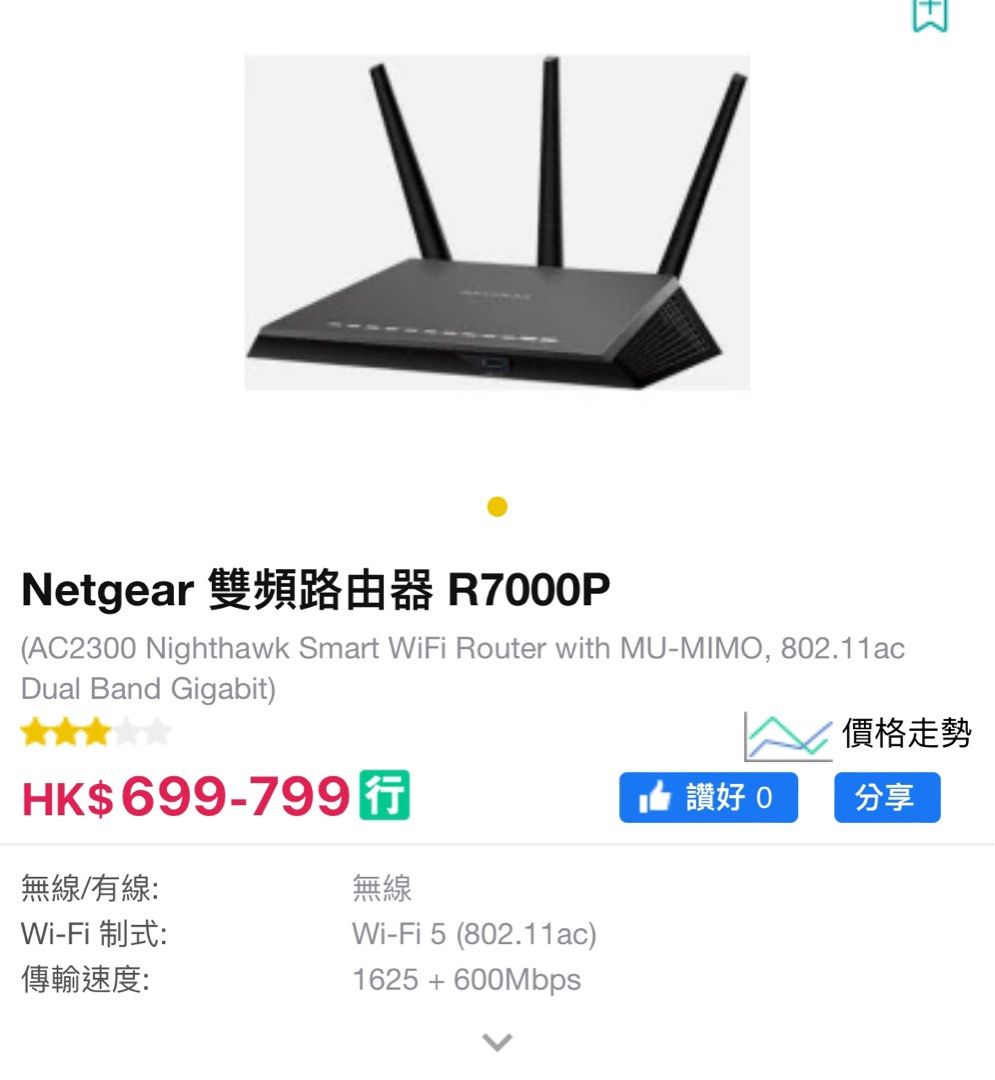 Netgear Nighthawk R7000P router 路由器, 其他, 其他 - Carousell
