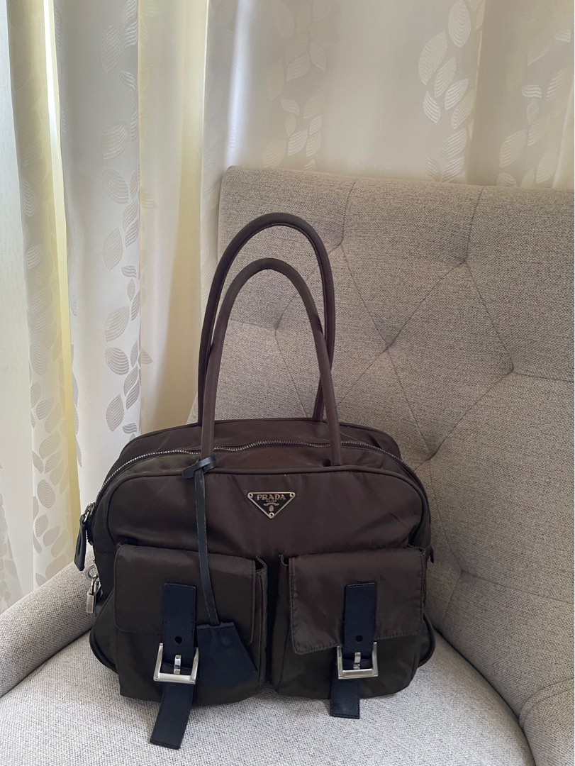 PRADA cargo shoulder bag in Deep Army green, Luxury, Bags & Wallets on ...