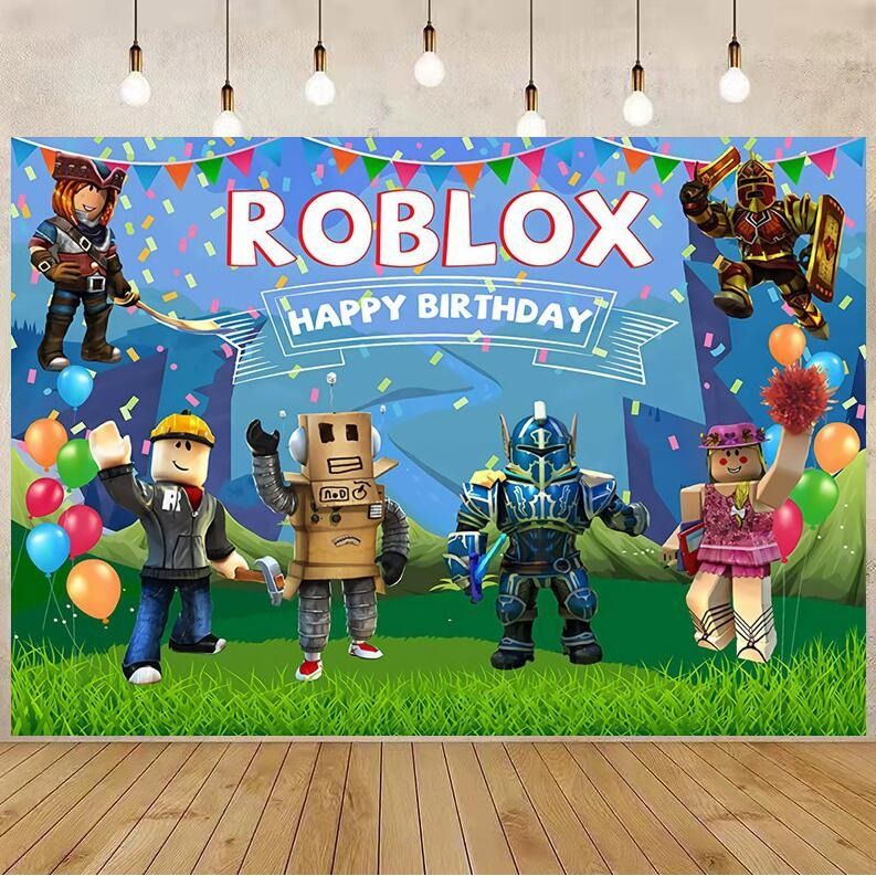 Roblox Theme Backdrop 150cm x 100cm, Hobbies & Toys, Stationery & Craft ...