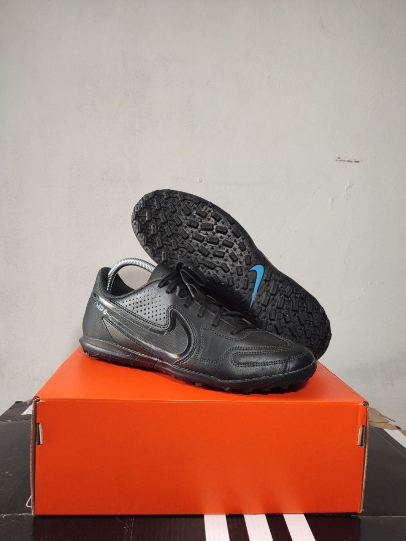 Sepatu Mini Soccer/ Futsal NIKE TIEMPO LEGEND 9 CLUB TURF BLACK DA1193 ...