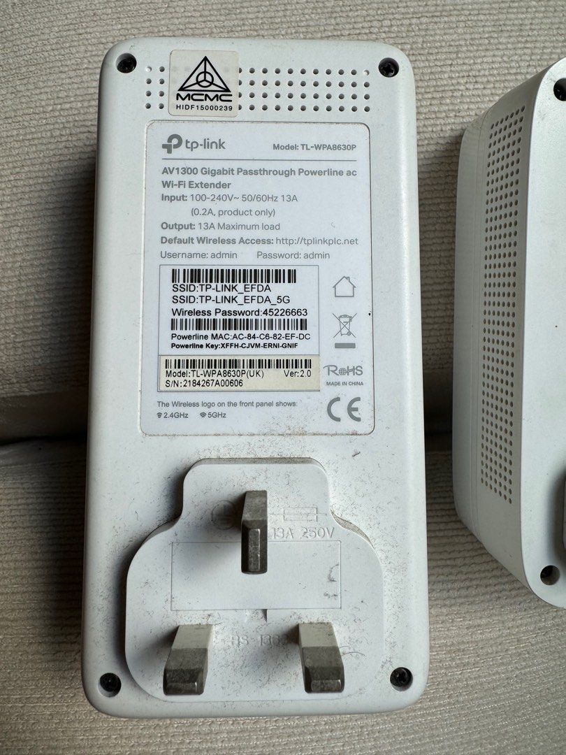 Tp Link Av1300 Gigabit Passthrough Powerline Ac Wi Fi Kit Computers And Tech Parts And Accessories