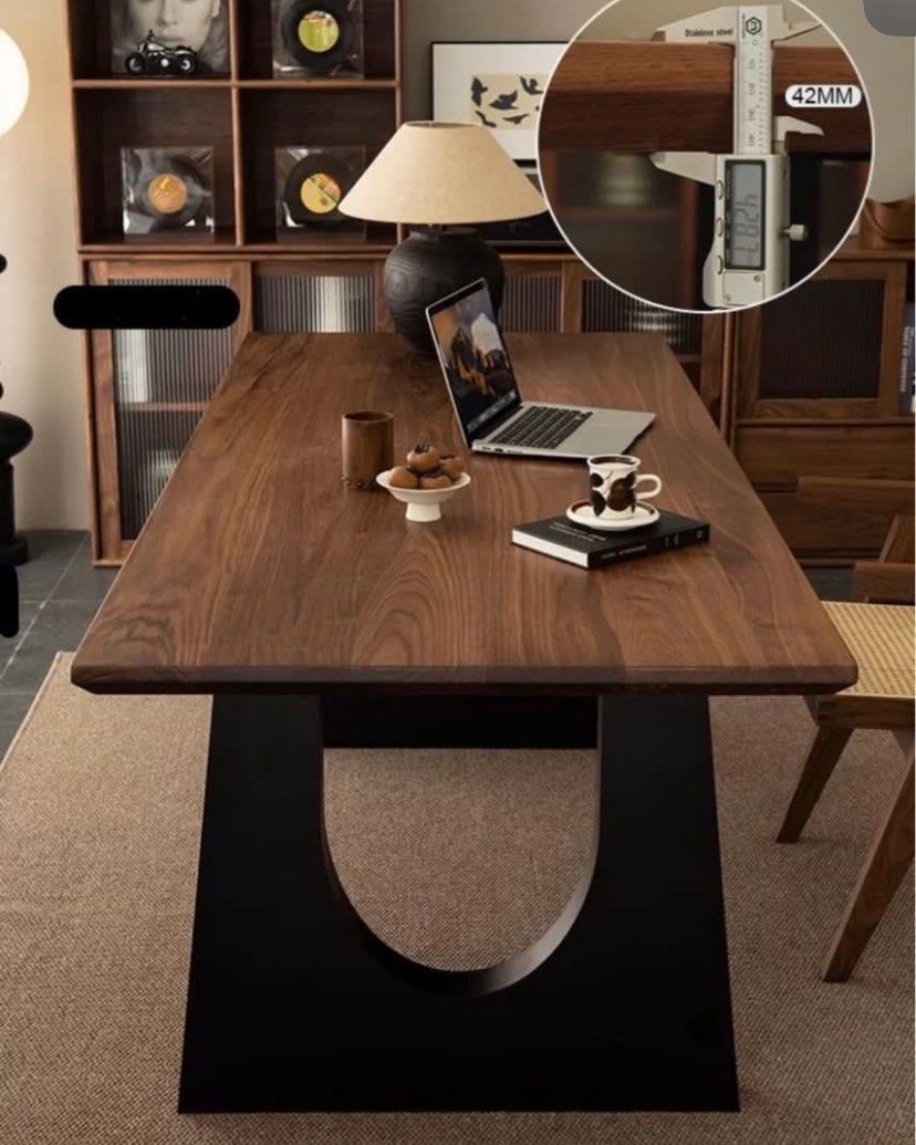 PAPS Japandi Solid Wood Study Table, Furniture & Home Living, Furniture ...