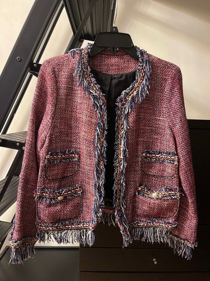 Tweed Jacket (Korea) (NBJK031), 女裝, 外套及戶外衣服 - Carousell