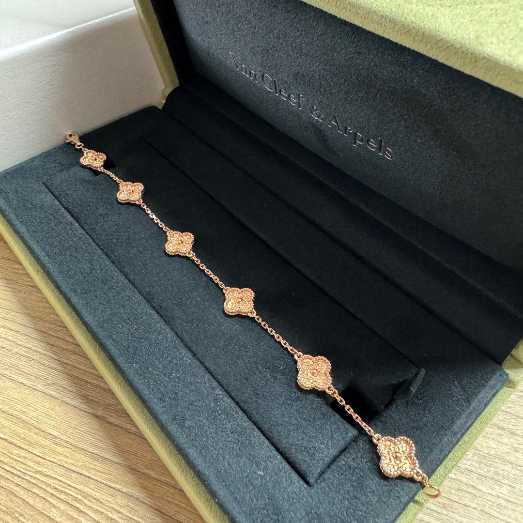 Van Cleef & Arpels VCA Sweet Alhambra Bracelet 6 motifs, Luxury ...