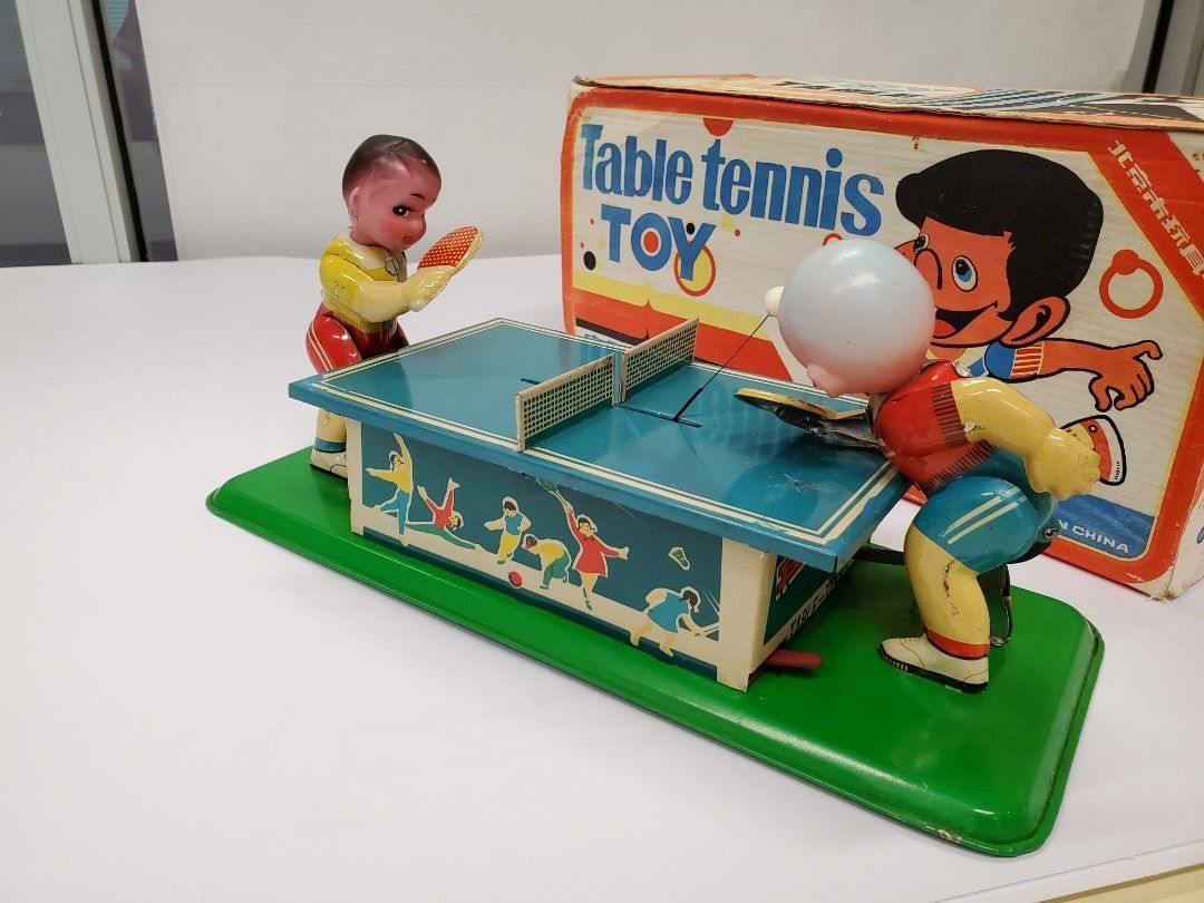 中國製造鐵皮玩具Vintage battery Operated Table Tennis Tin Toy – PME 001, 興趣及遊戲 ...