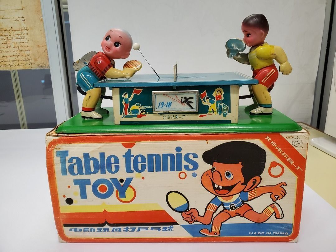 中國製造鐵皮玩具Vintage battery Operated Table Tennis Tin Toy – PME 001, 興趣及遊戲 ...