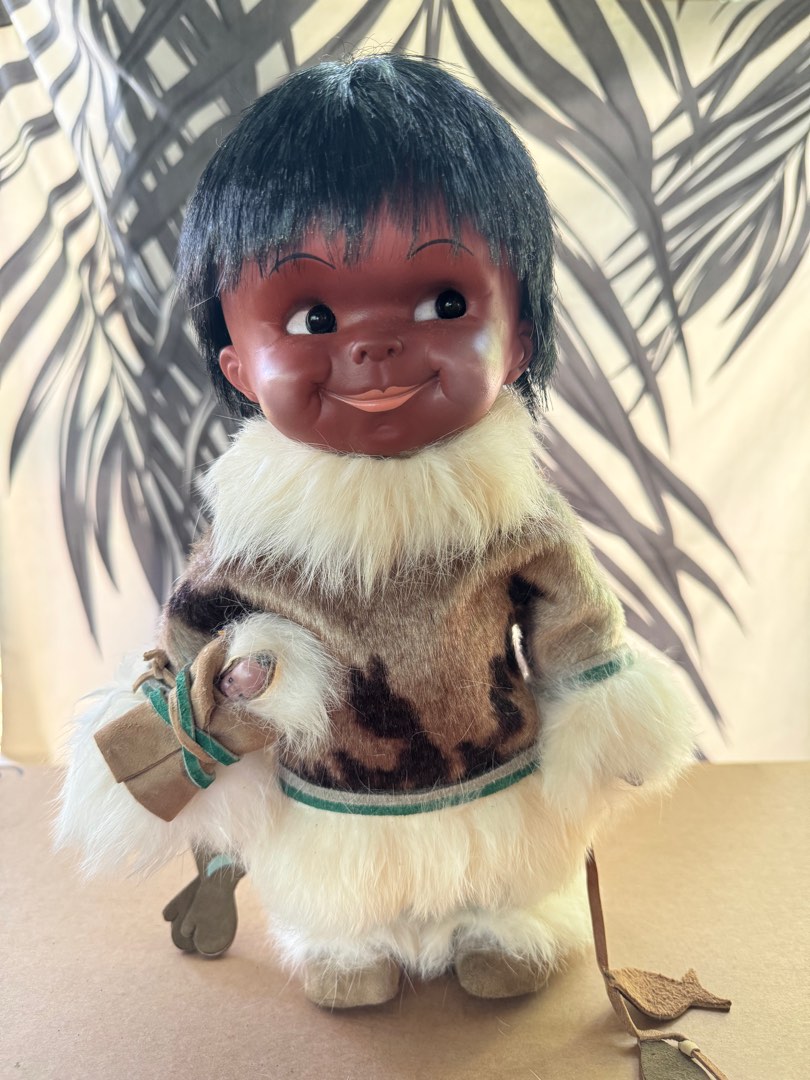 Vintage Eskimo Doll REGAL INUIT-Real Leather & Fur, in good condition ...