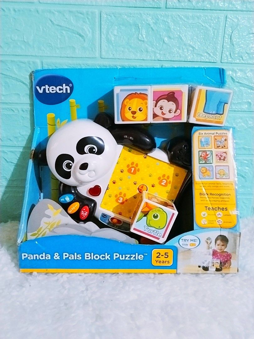 VTech Panda and Pals Block Puzzle, Babies & Kids, Infant Playtime on ...