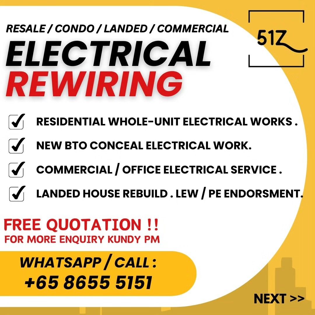 Wholehouse Rewiring 💥 HDB wiring 💥 Condo Rewiring 💥 Certified ...