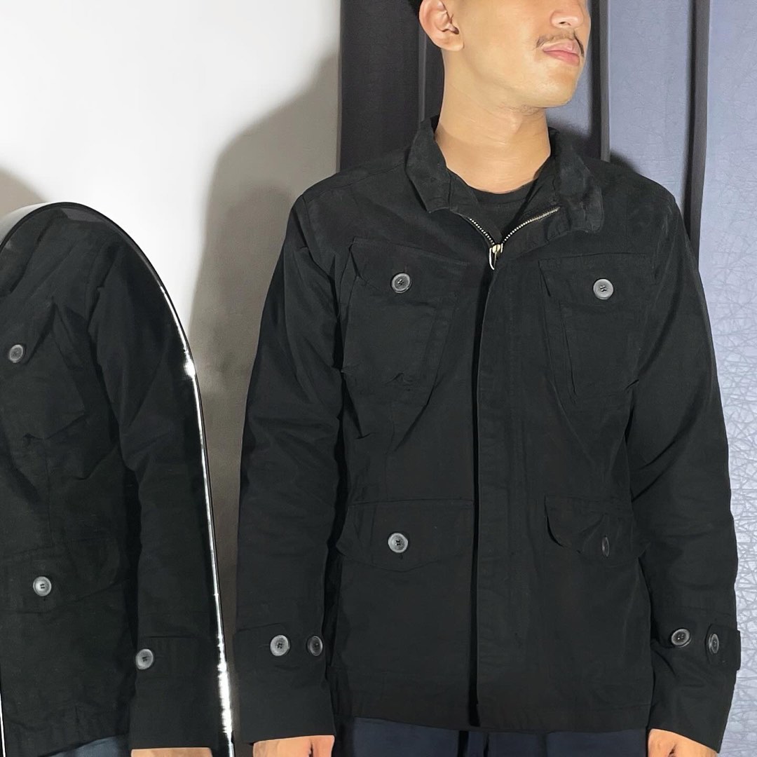 Work Jacket Japan Black 4pocket Vintage, Fesyen Pria, Pakaian , Baju ...