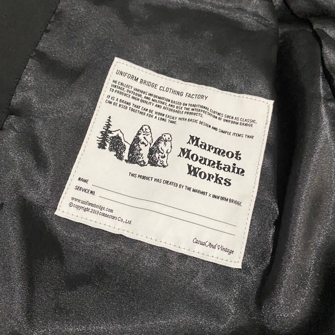 Work Jacket Uniform Bridge x Marmot, Fesyen Pria, Pakaian , Baju Luaran ...