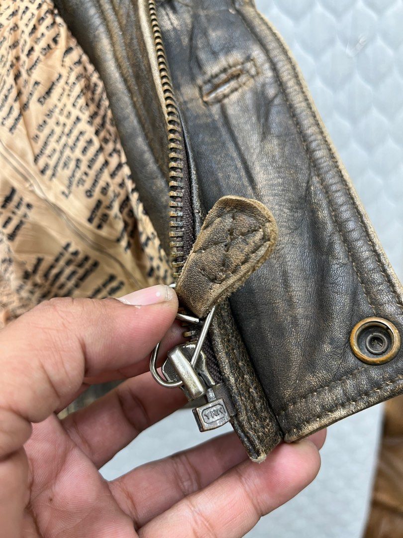 A(25). WIND ARMOUR LEATHER JACKET, Luxury, Apparel on Carousell