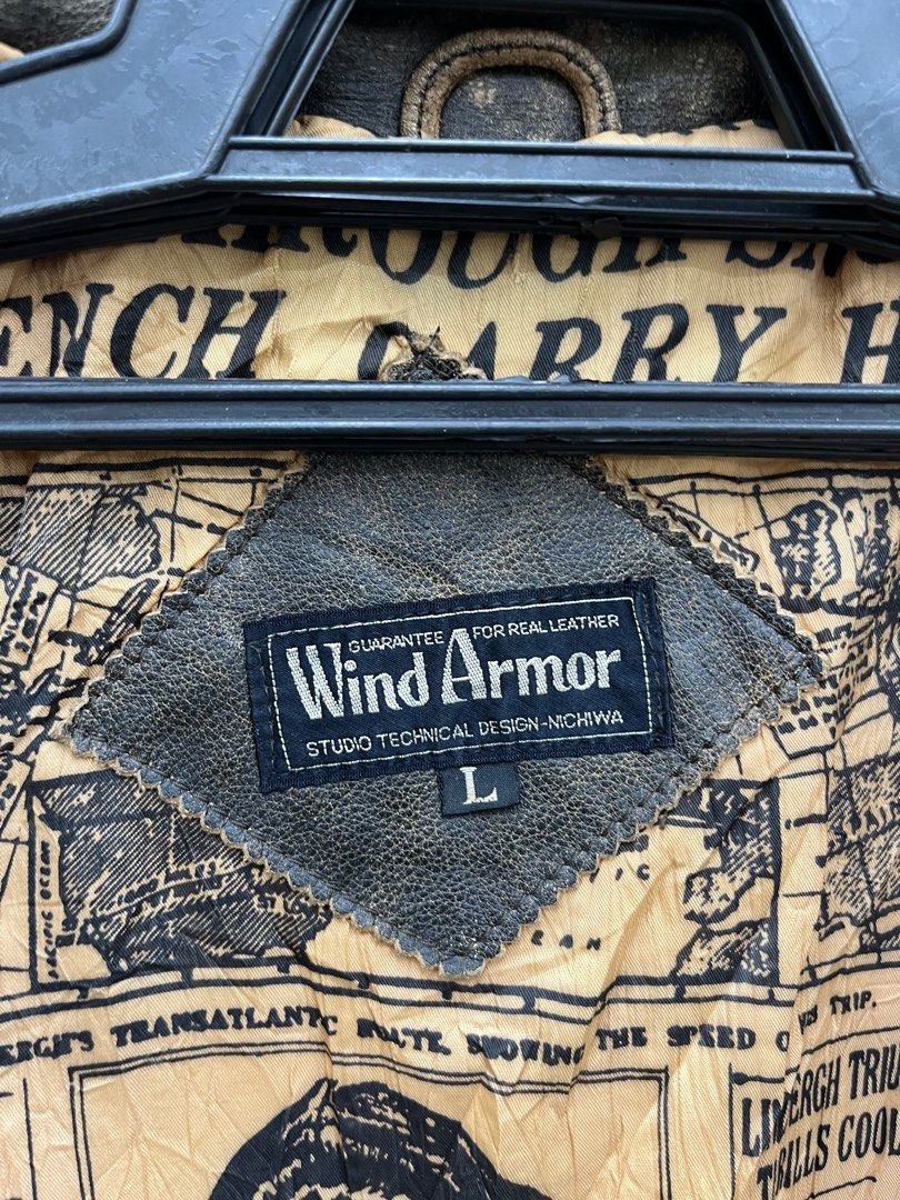 A(25). WIND ARMOUR LEATHER JACKET, Luxury, Apparel on Carousell