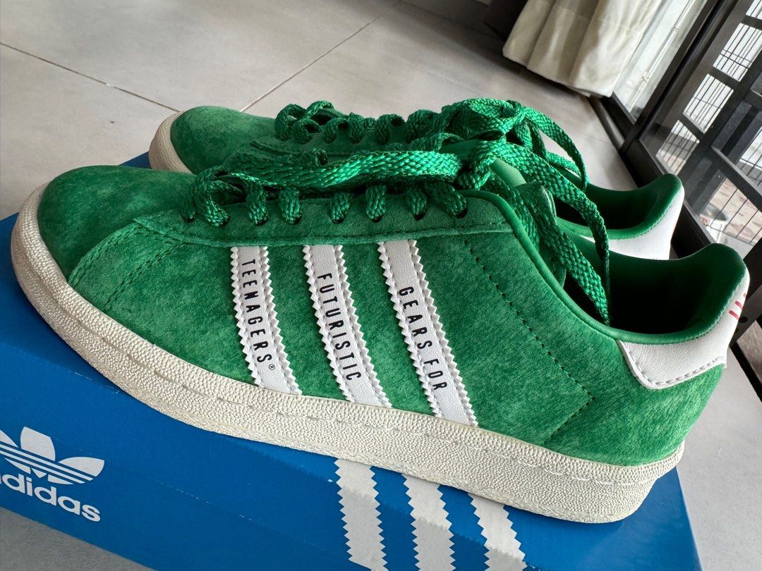 Adidas Campus x Human Made Shoes (Green), Women's Fashion, Footwear ...