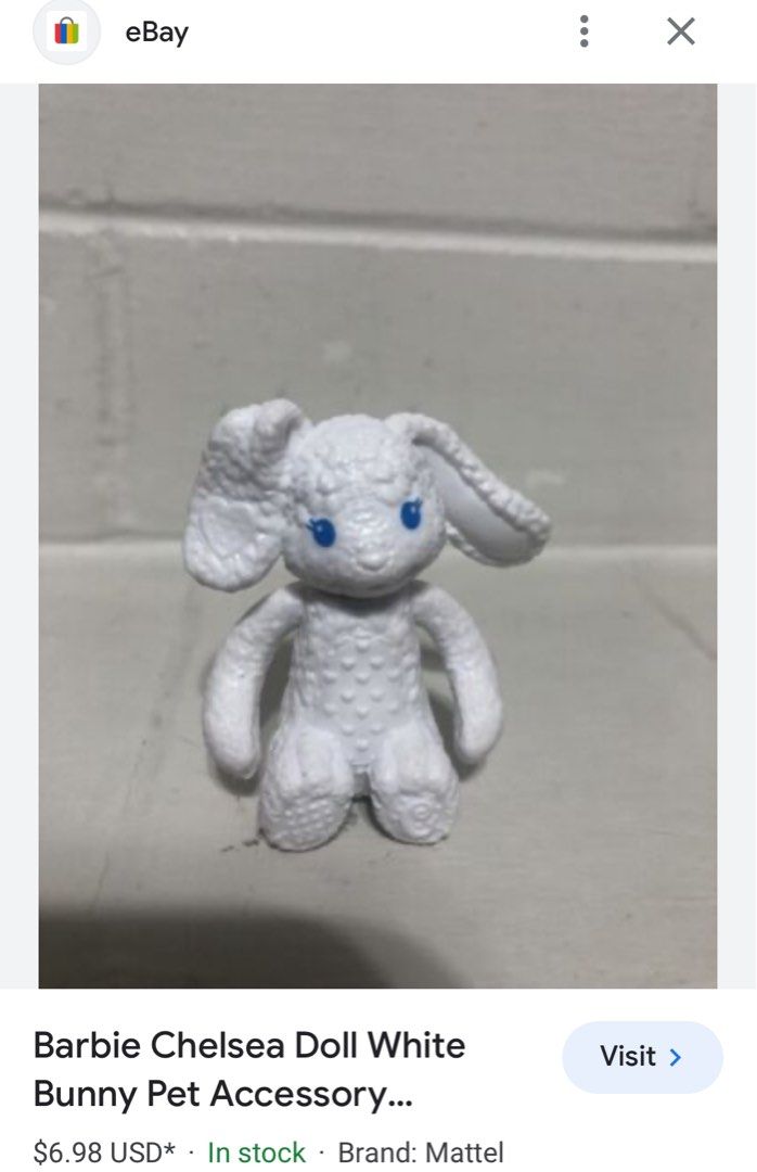 Barbie Chelsea Doll White Bunny Pet 150, Hobbies & Toys, Toys & Games ...