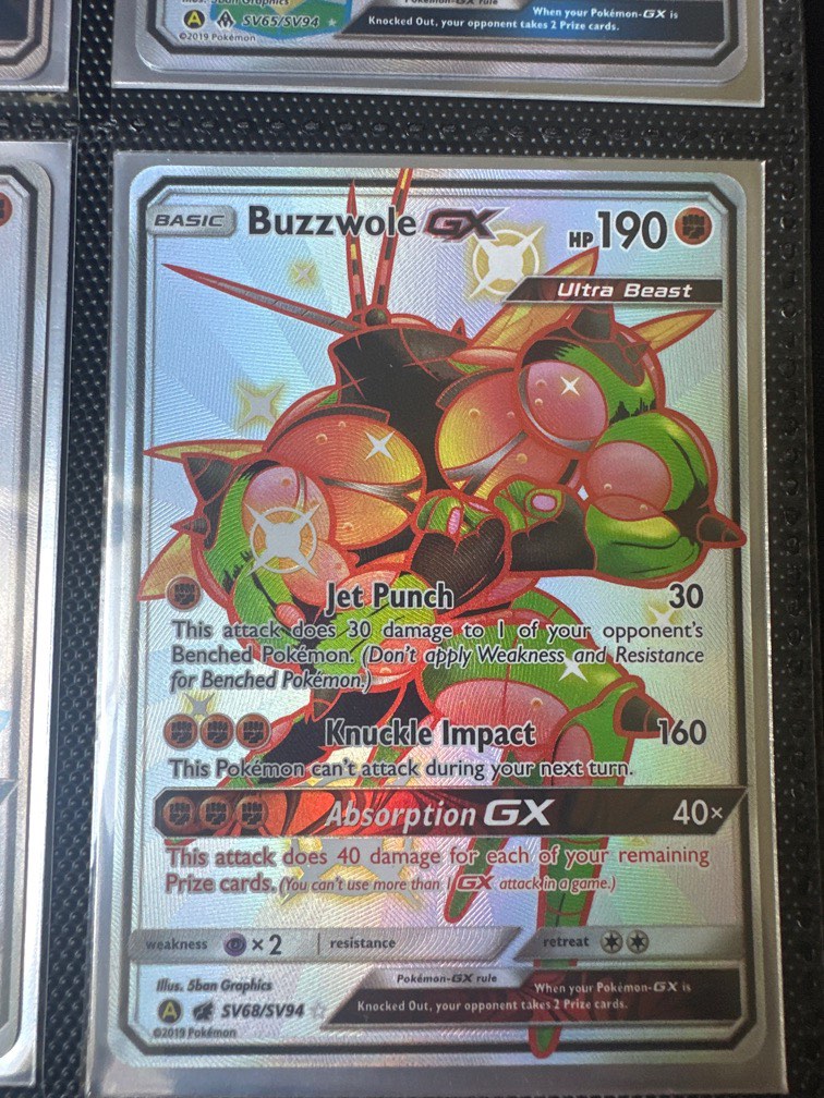 Buzzwole Shiny & Buzzwole GX Full Art Shiny Pokemon TCG, Hobbies & Toys ...