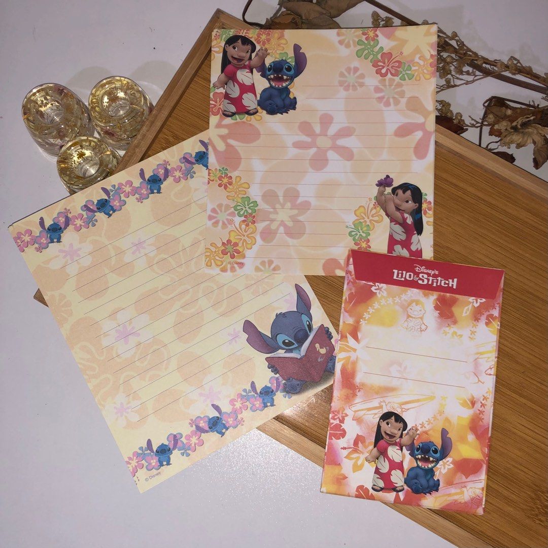 Disney Lilo and Stitch Letter Set with Envelopes, Hobbies & Toys ...